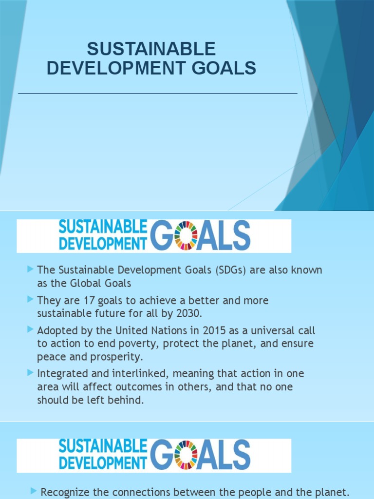 Sustainable Development Goal | PDF | Sustainability | Economic Development