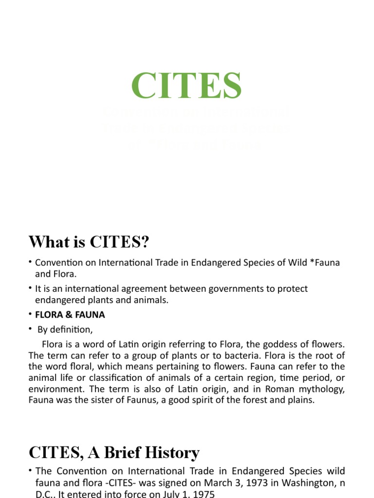 CITES. Envi Law | PDF | Cites | Natural Environment