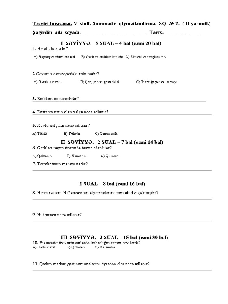 5 S.təsviri Incəsənət KSQ 2 | PDF