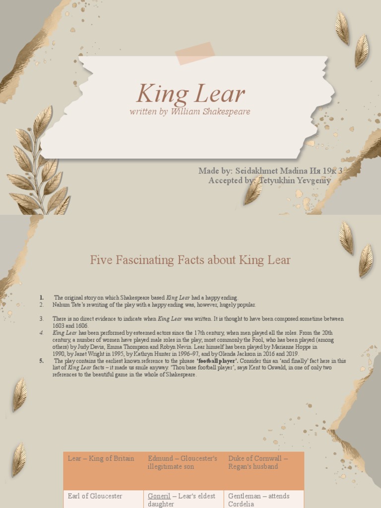 King Lear 1 | Download Free PDF | King Lear | Shakespearean Tragedies