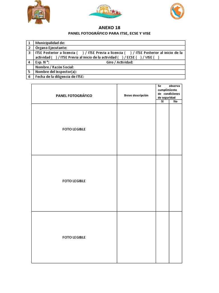 Anexo18 Formato para Panel Fotografico | PDF