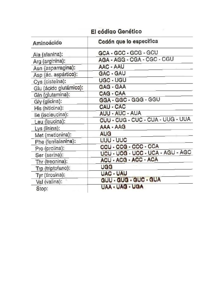 CODIGO GENETICO | PDF