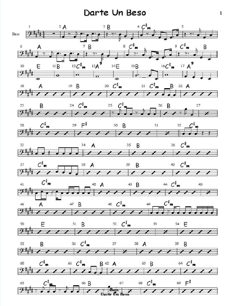 PDF Darte Un Beso Bass - Compress | PDF