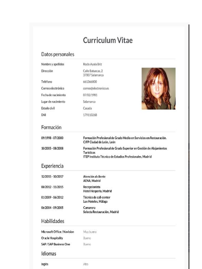 EJEMPLOS DE FORMATOS DE CURRICULUM VITAE-convertido | PDF