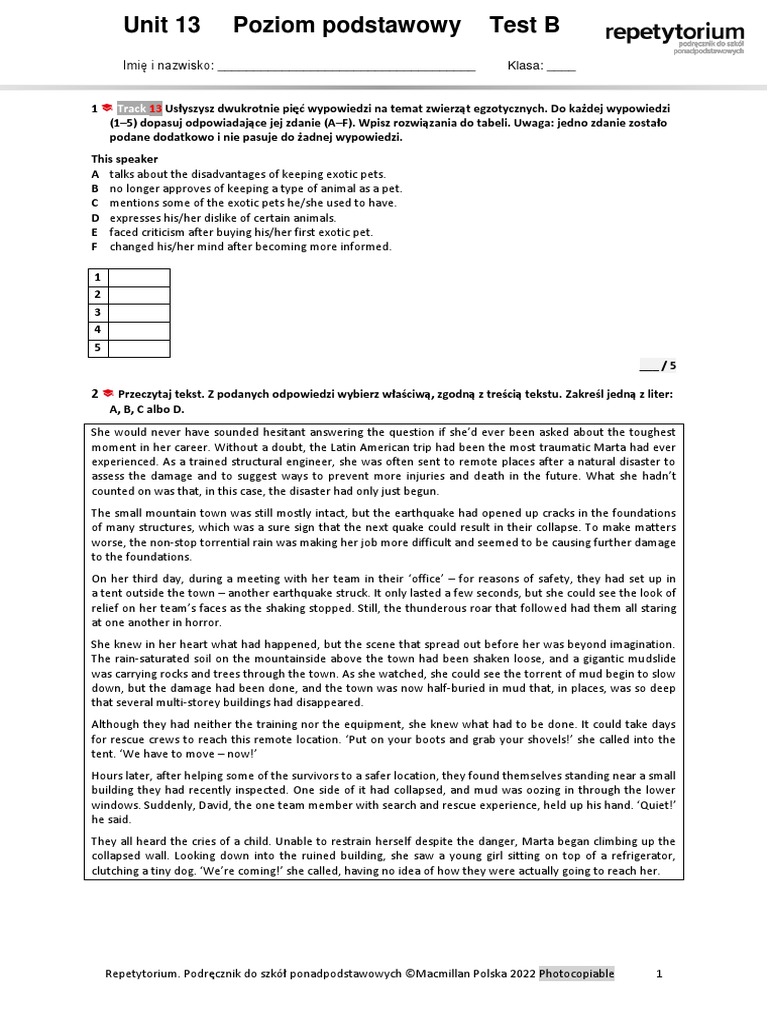 Repet U13 B | PDF | Physical Geography | Natural Environment