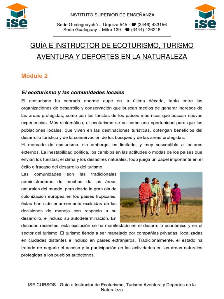 Ecoturismo: Beneficios y Desafíos Comunitarios | PDF | Turismo ...