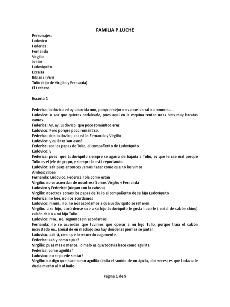 Ludovico y la Cena Familiar Peluche | PDF