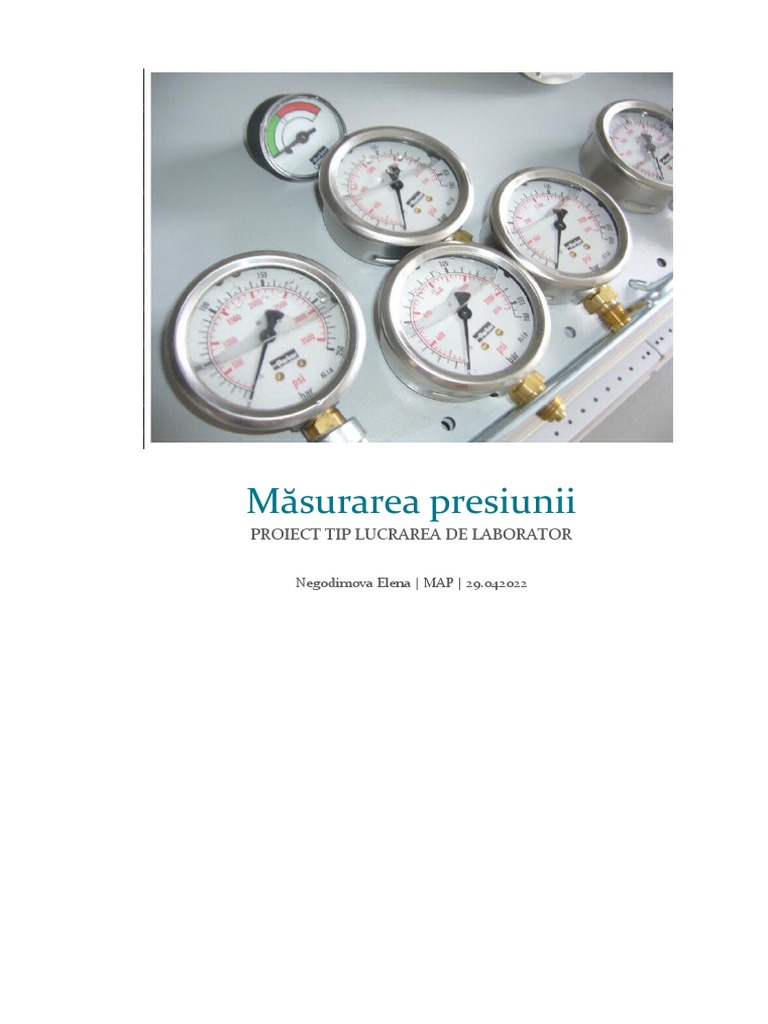 Masurarea Presiunii MAP | PDF