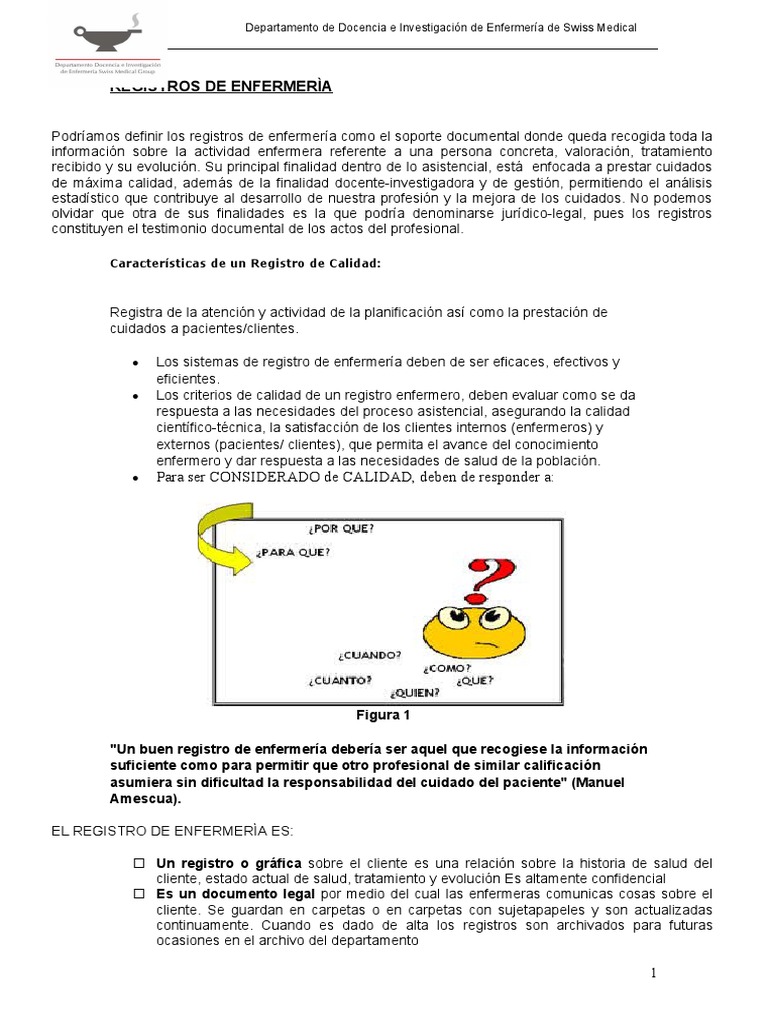 Registros de Enfermer - Ìa | PDF | Enfermería | Medicina
