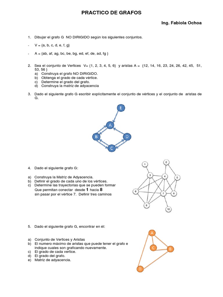 Practico de Grafos PDF | PDF | Métodos y materiales de enseñanza | Ciencia y matemáticas