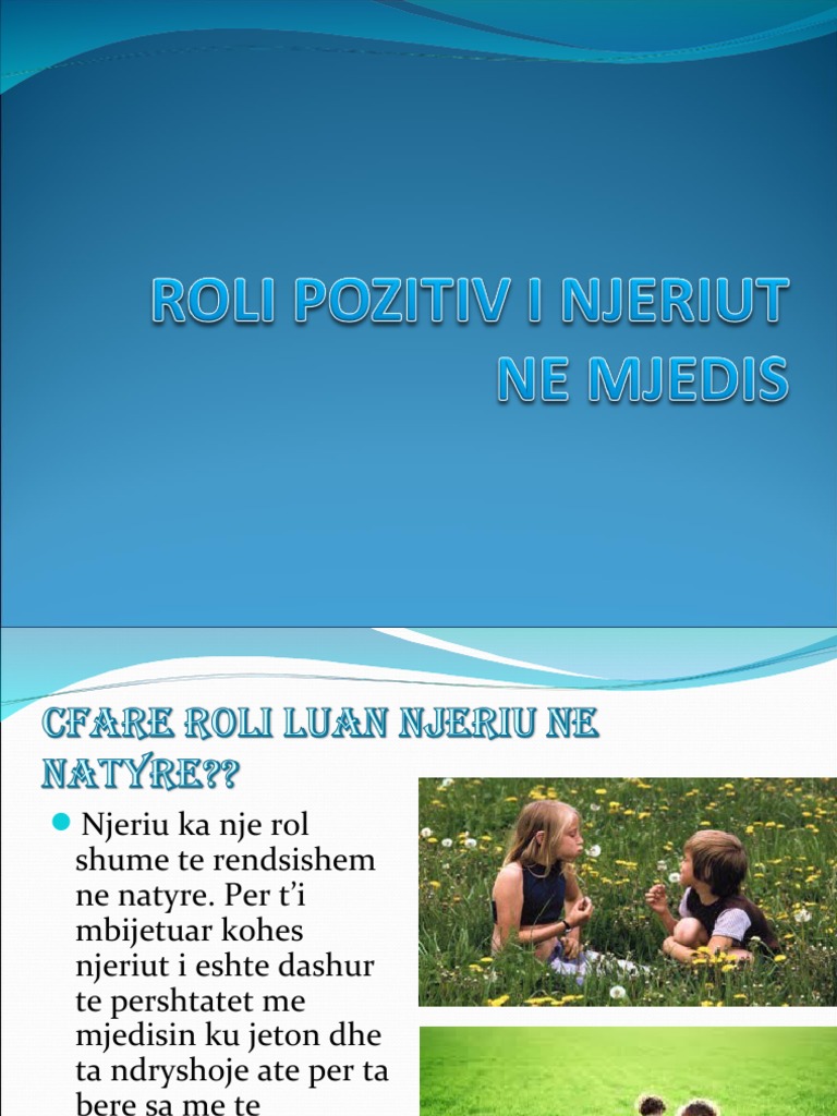 Roli Pozitiv I Njeriut Ne Mjedis | PDF