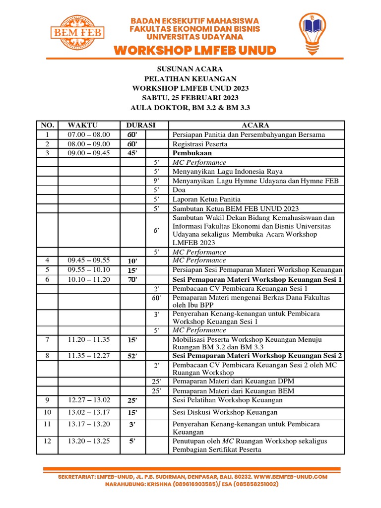 Workshop LMFEB UNUD 2023 | PDF