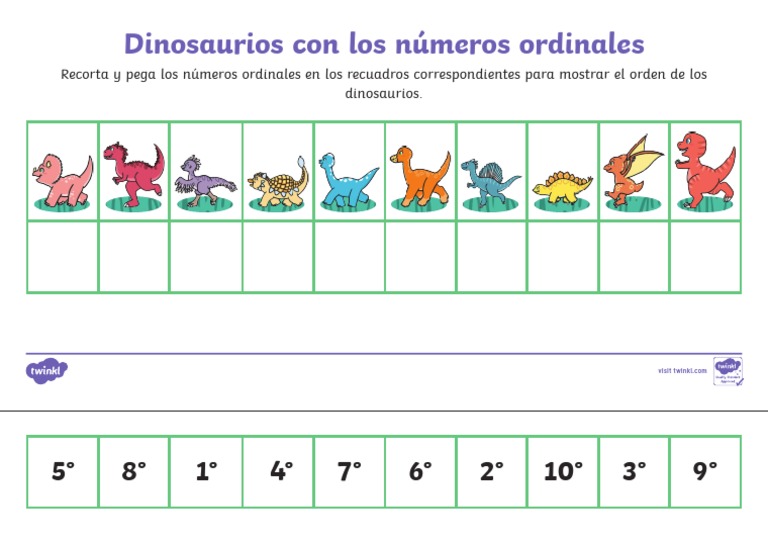 Hojas De Trabajo Para Ordenar Números En Twinkl Juegos Matemáticos