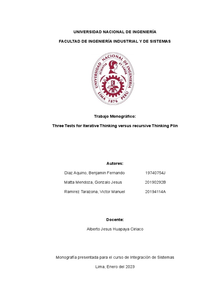 Monografia Grupo 01 - Plin PDF | PDF | Bancos | Software de la aplicacion