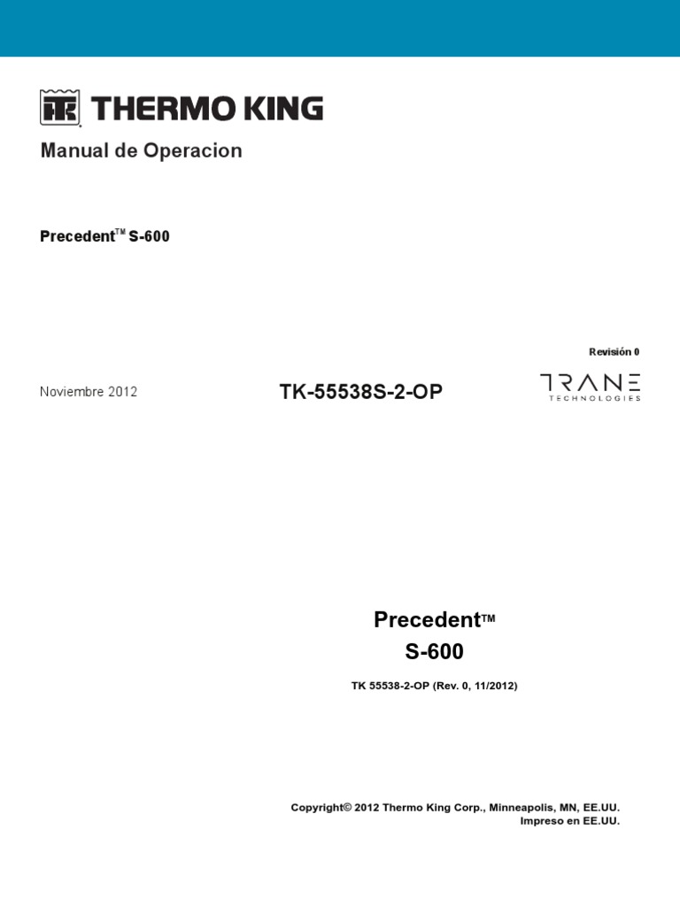 Precedent S 600 TK55538S 2 Rev.0 ESP | PDF | Ciencias fisicas