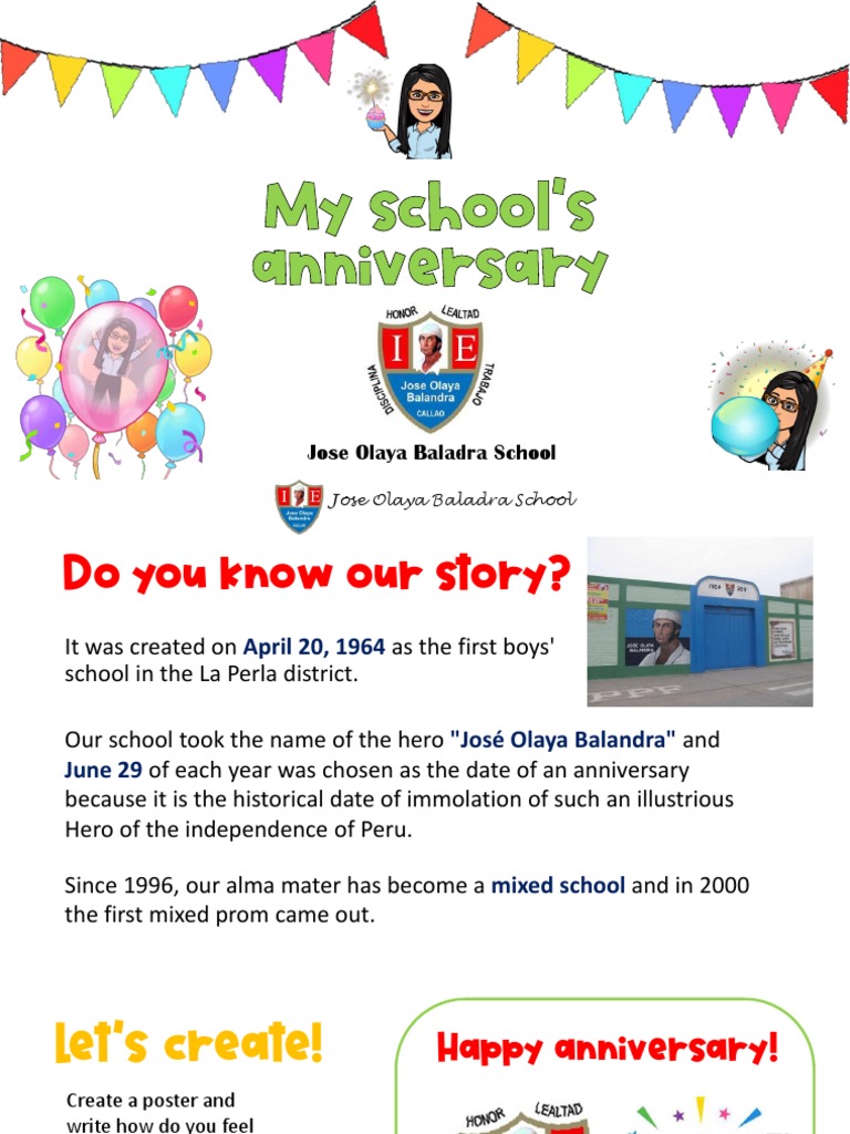 Jose Olaya Baladra School Anniversary | PDF | Social Science