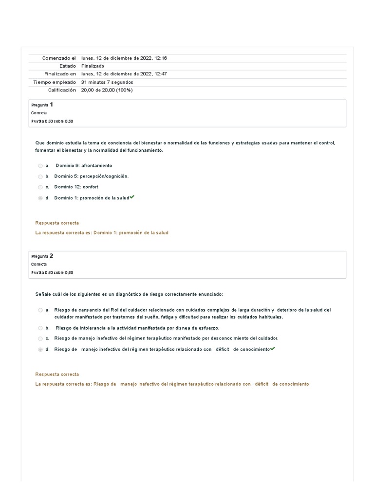 Examen de Enfermería: Respuestas Correctas | PDF | Trifosfato de adenosina | Adn