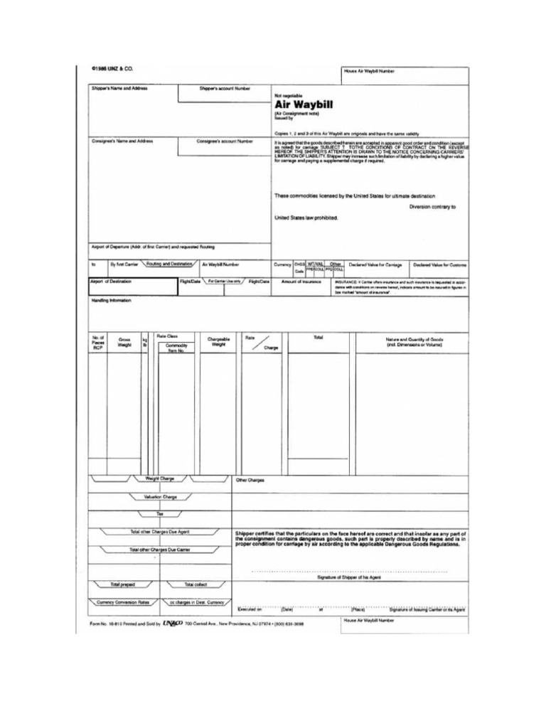 Airway Bill | PDF