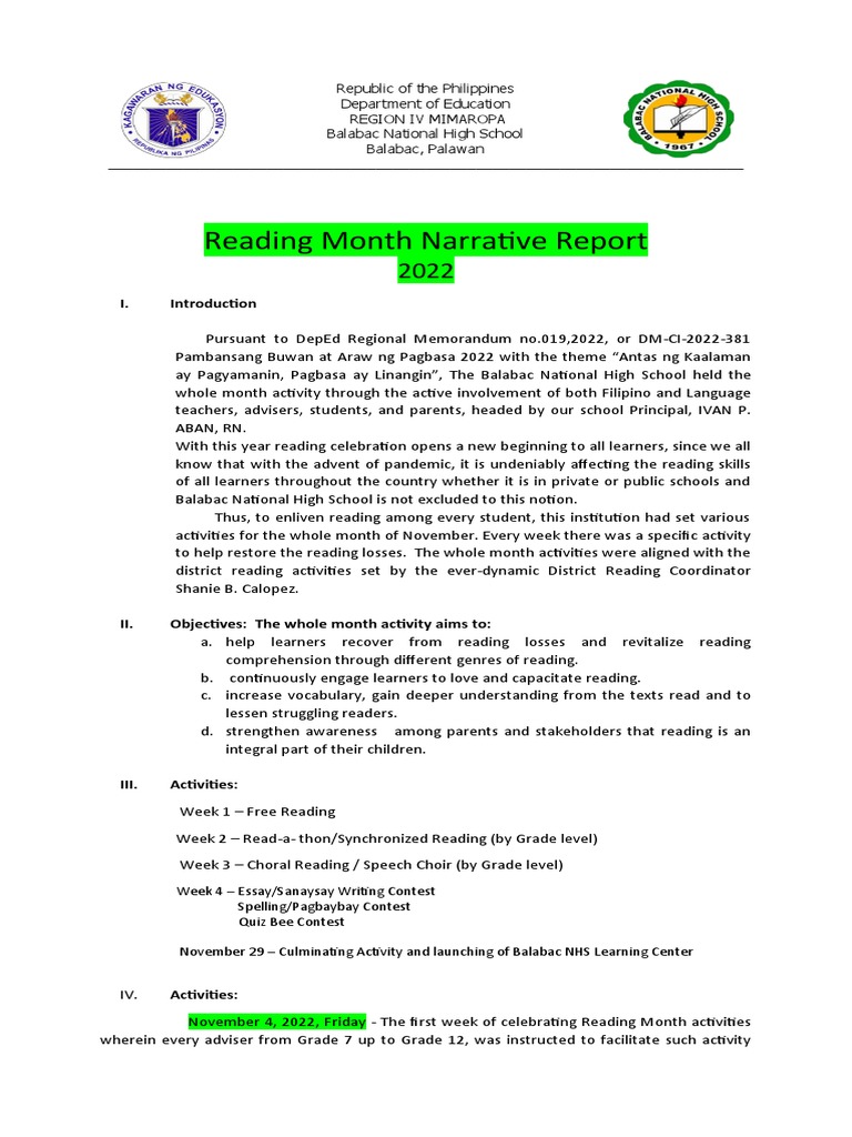 Reading Report | PDF | English Language | Cognitive Science