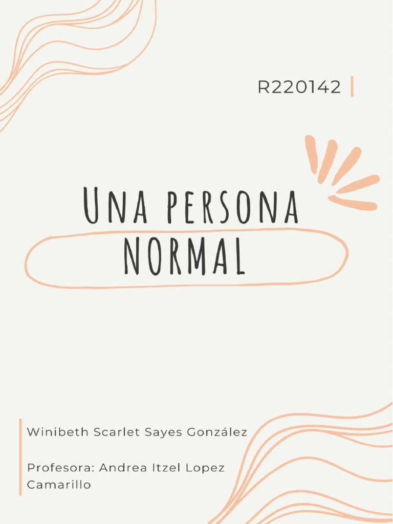 Una Persona Normal | PDF | Amor