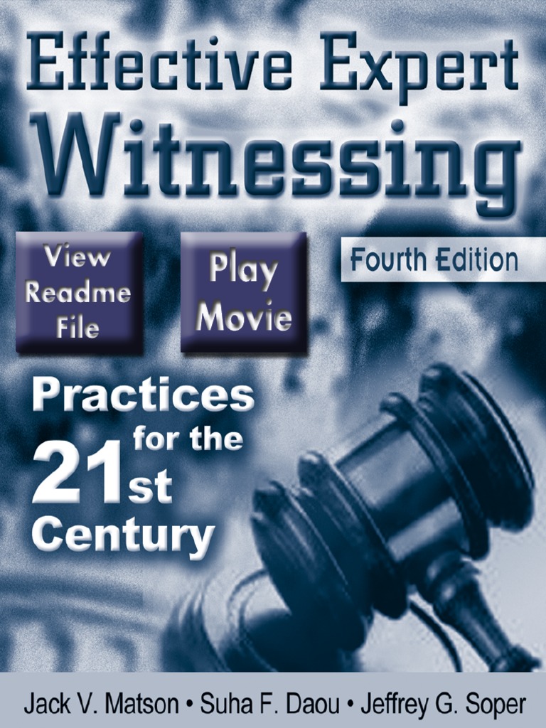 MatsonJackV13a Effective Expert Witnessing 5th Ed | PDF