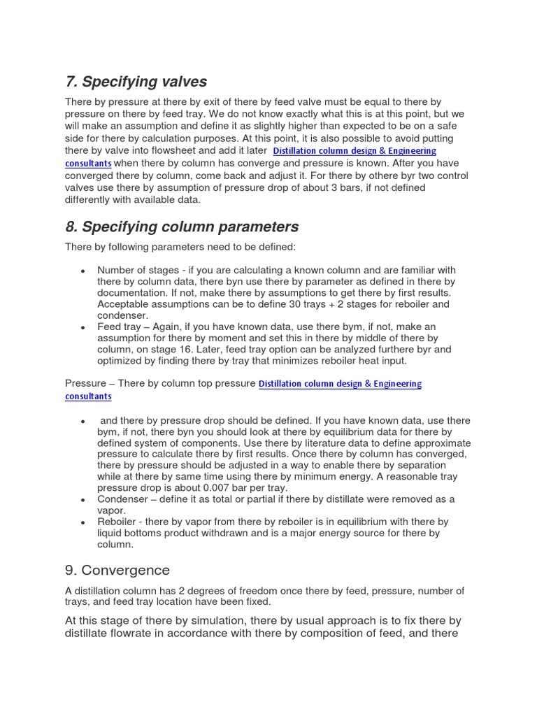Distillation Column Design Methods | PDF | Distillation | Process ...