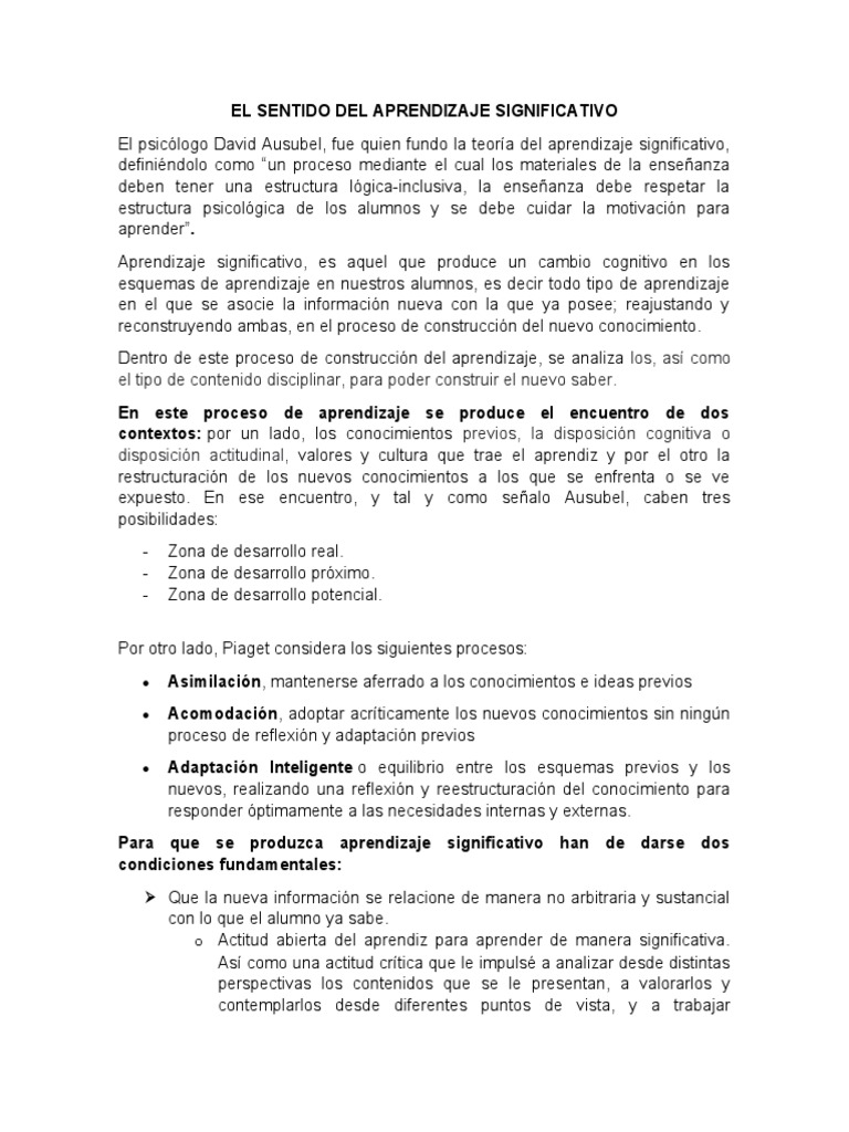 El aprendizaje significativo según David Ausubel: teoría, condiciones y ...