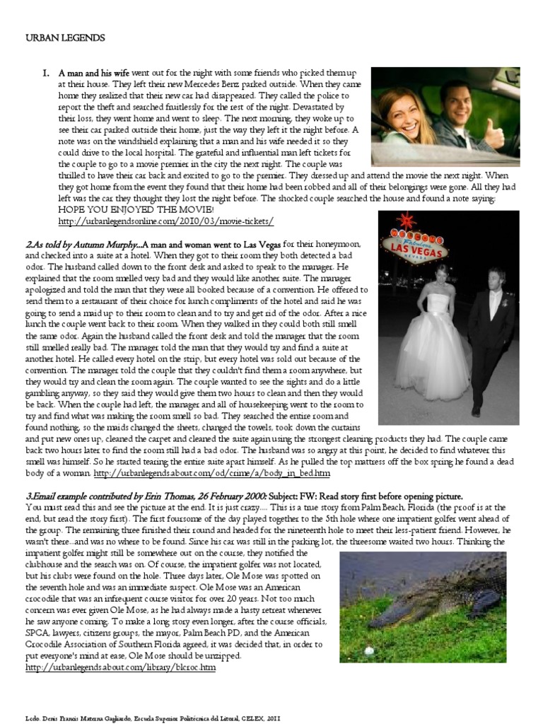Urban Legends Sidweb | PDF | Leisure | Entertainment (General)