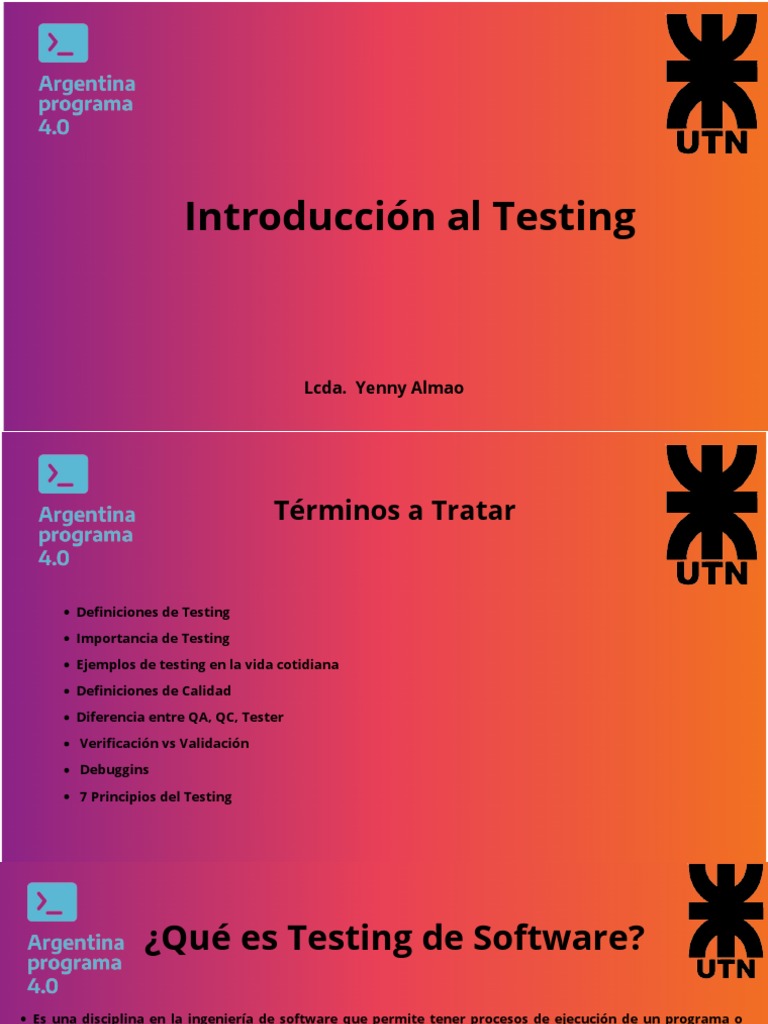 Clase 1 Testing Calidad Qa Qc Tester Pdf Pruebas De Software Calidad Comercial