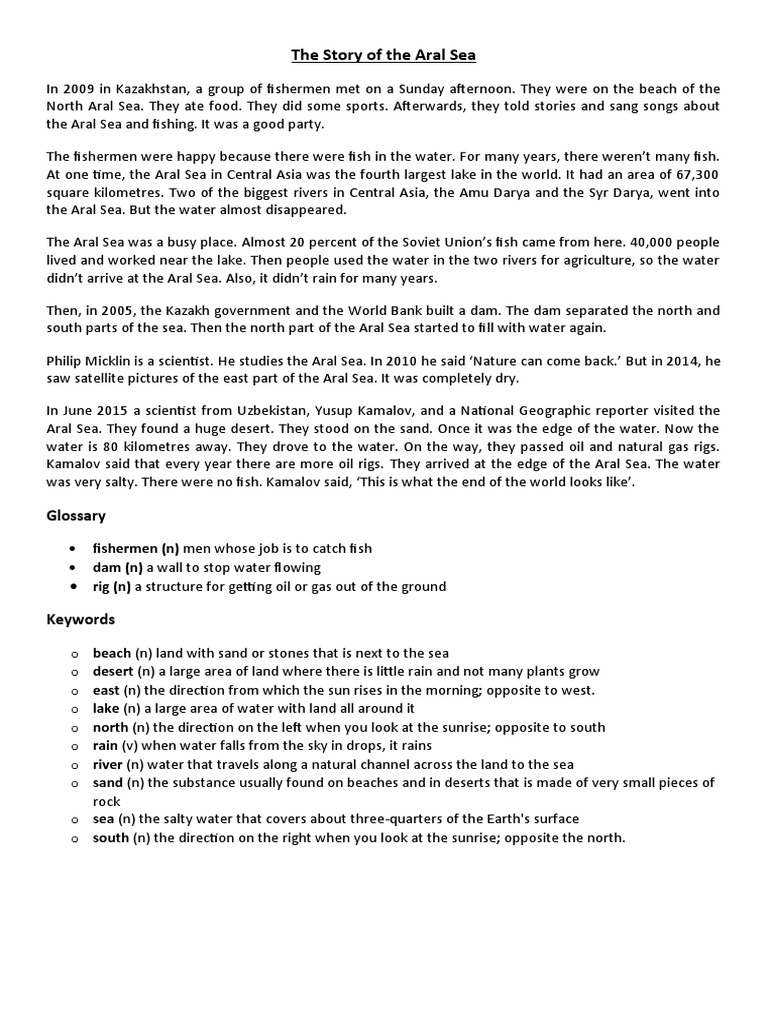 The Story of The Aral Sea | PDF | Water | Hydrology