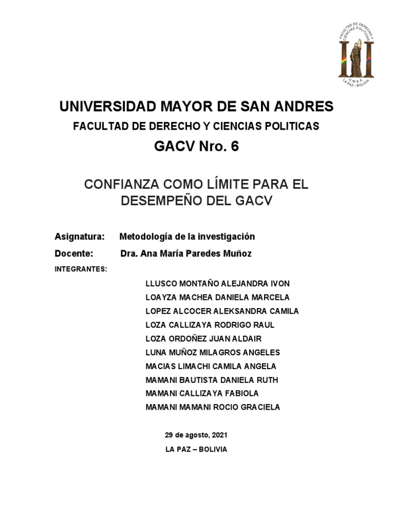 Confianza y Desempeño en GACV | PDF | Cognición | Science