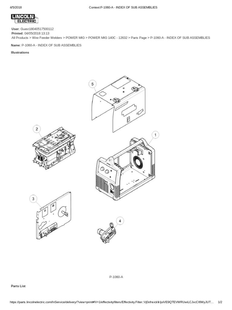 Lincoln P1060A Subassy 140c | PDF