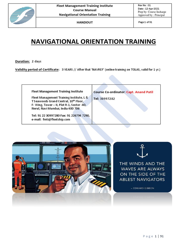 Fleet Management Navigational Orientation Course Manual | PDF | Navigation