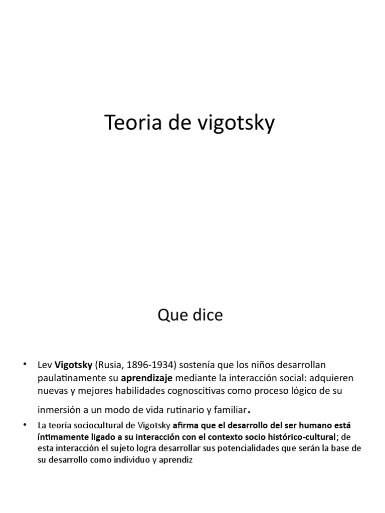 Teoria de Vigotsky | PDF