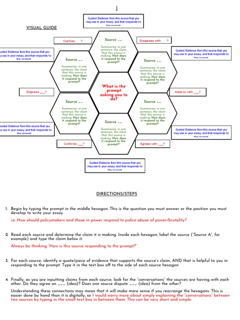 Hexagonal Thinking Map (Digital) Larson | PDF