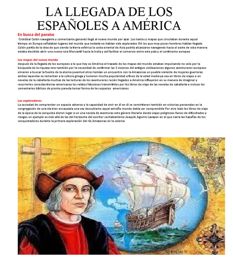 La Llegada de Los Españoles A América | PDF