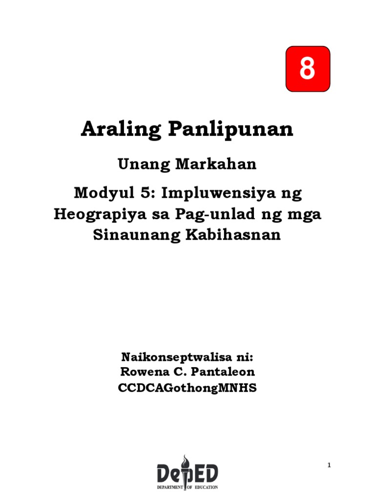 Modyul 5 Q1 AP 8 | PDF