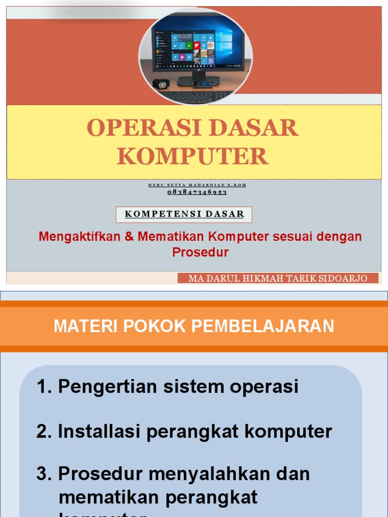 Operasi Dasar Komputer | PDF | Komputer
