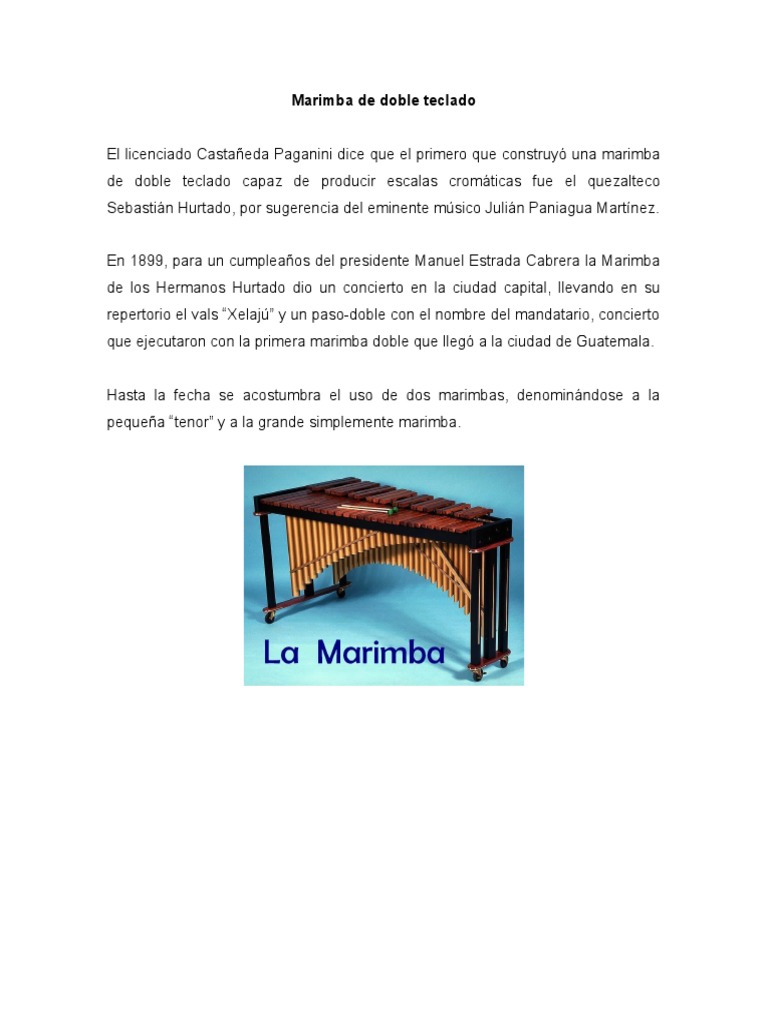 Marimba de Doble Teclado | PDF