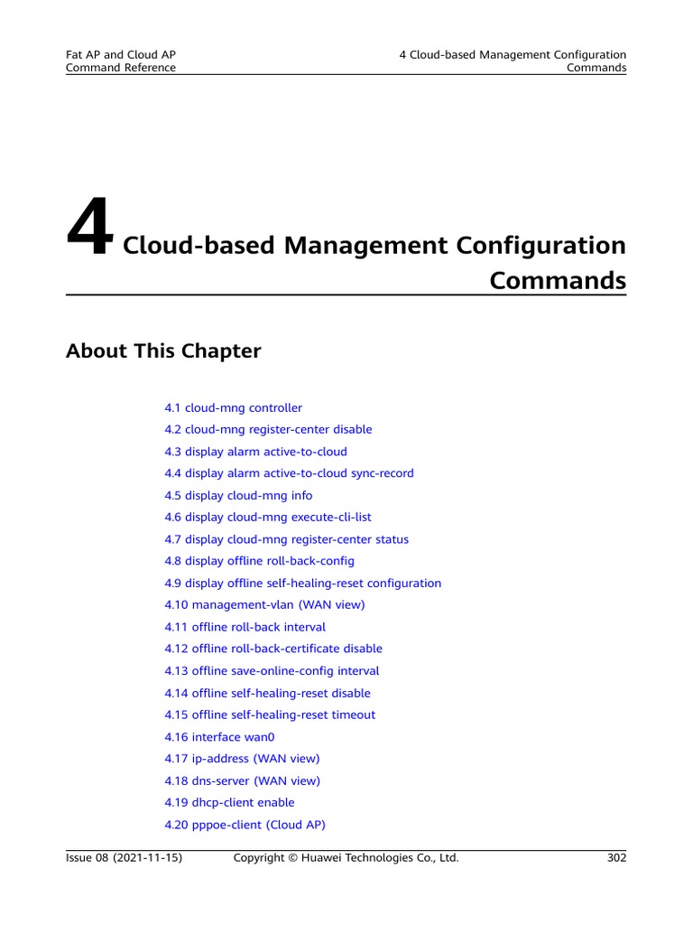 01-04 Cloud-Based Management Configuration Commands | PDF | Ip Address | Gateway ...