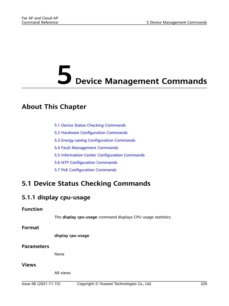 01-05 Device Management Commands PDF | PDF | Power Supply | Computer ...