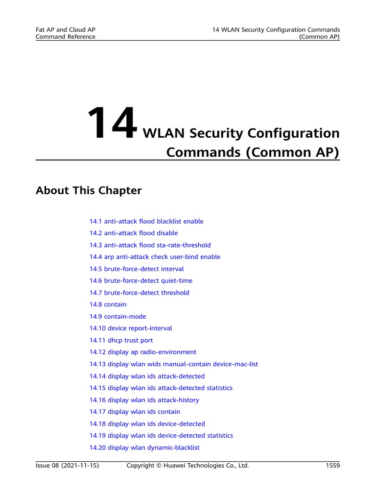 01 14 Wlan Security Configuration Commands Common Ap Pdf Pdf Internet Architecture