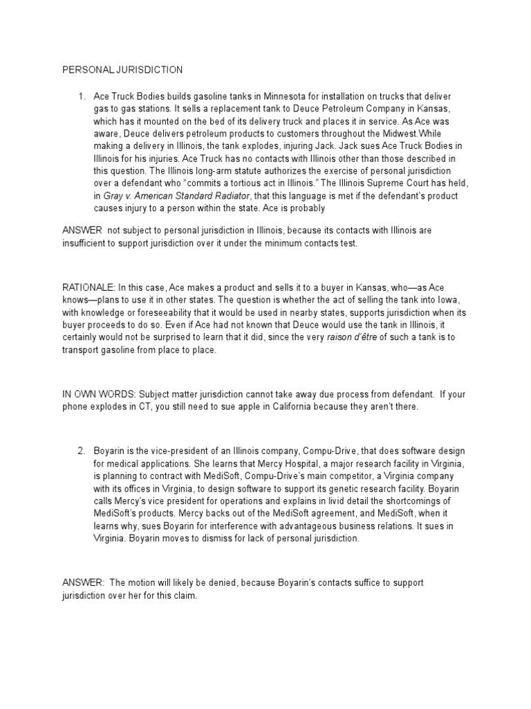 MC Notes - Civ Pro | PDF | Discovery (Law) | Lawsuit