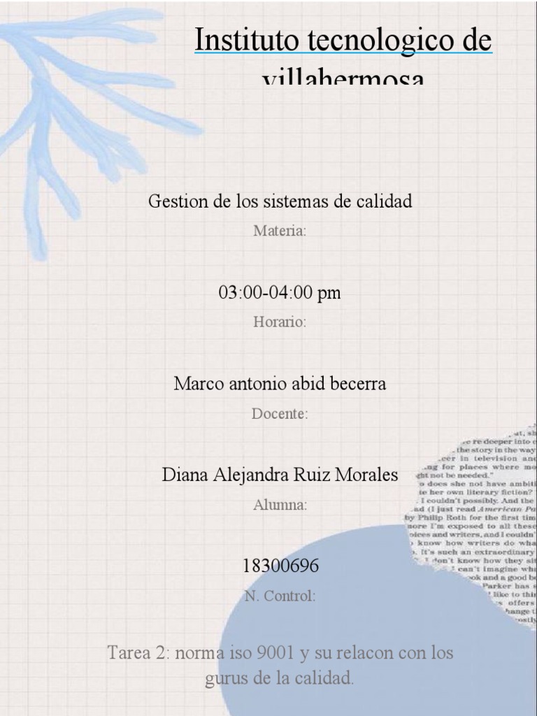 Iso 9001 y Gurus de Calidad | PDF | Calidad (comercial) | Producción y ...