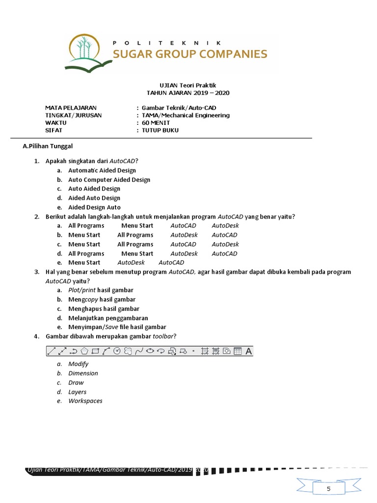 Soal Teori 1 CAD | PDF