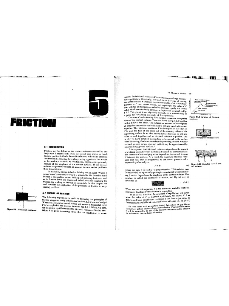 Friction, Centroid and Centers of The Gravity, Moment of Inertia, and Mass Moment of Inertia ...