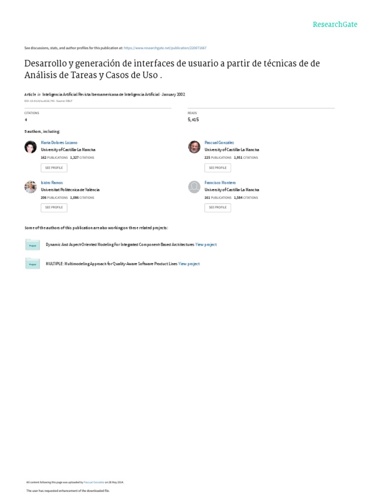 Desarrollo y Generación de Interfaces de Usuario A Partir de Técnicas ...