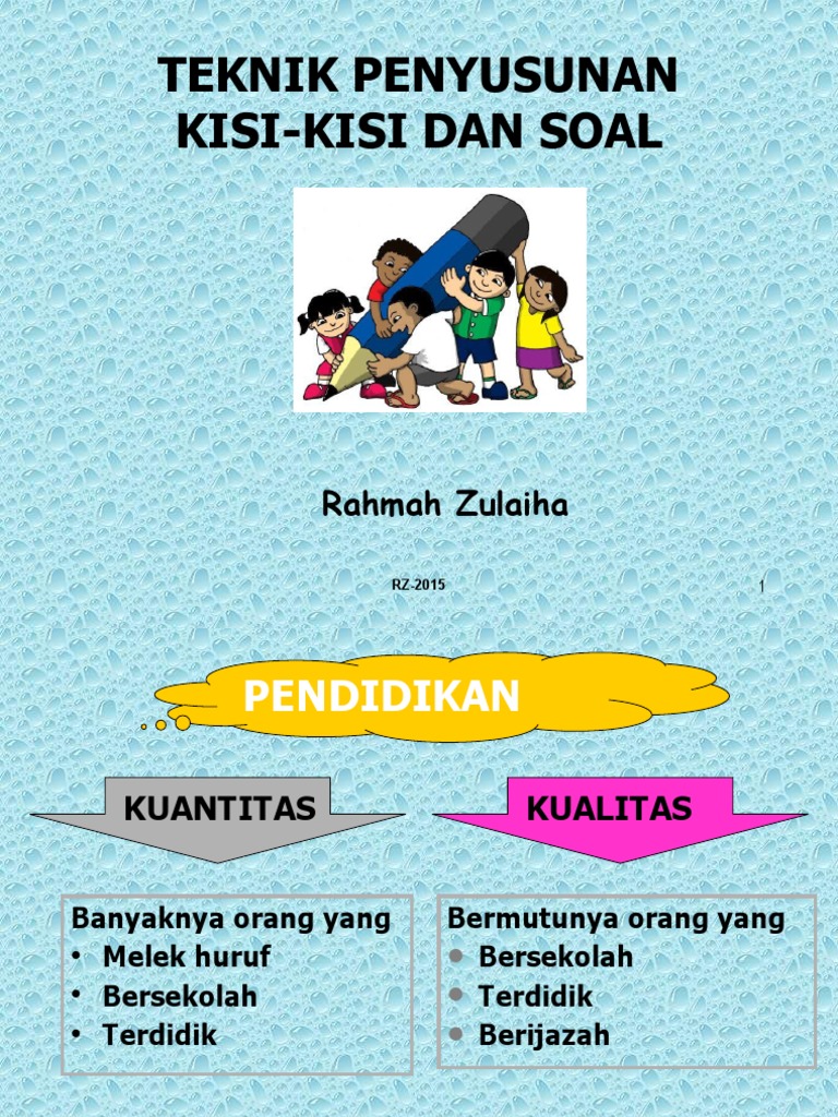 Teknik Penyusunan Kisi-Kisi Dan Soal SD 030315 | PDF | Karier & Perkembangan