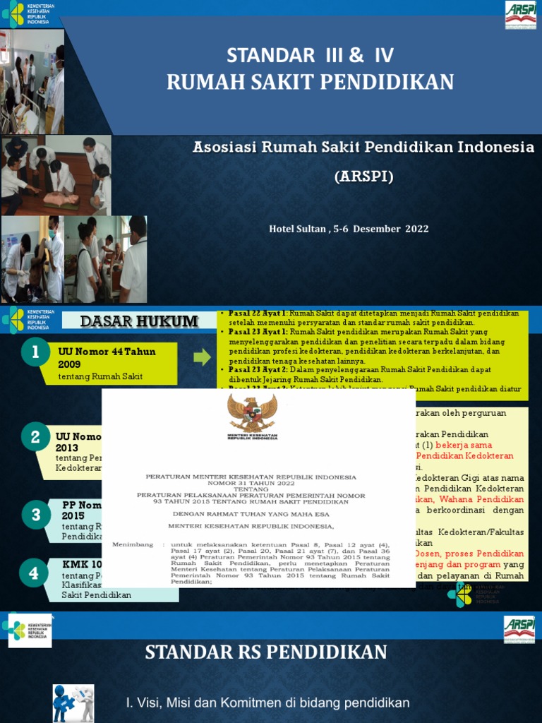 Dr. Rita Rogayah, Sp. P (K), MARS - RR - WS, STANDAR III Dan IV RS PENDIDIKAN DES 22-2 PDF | PDF
