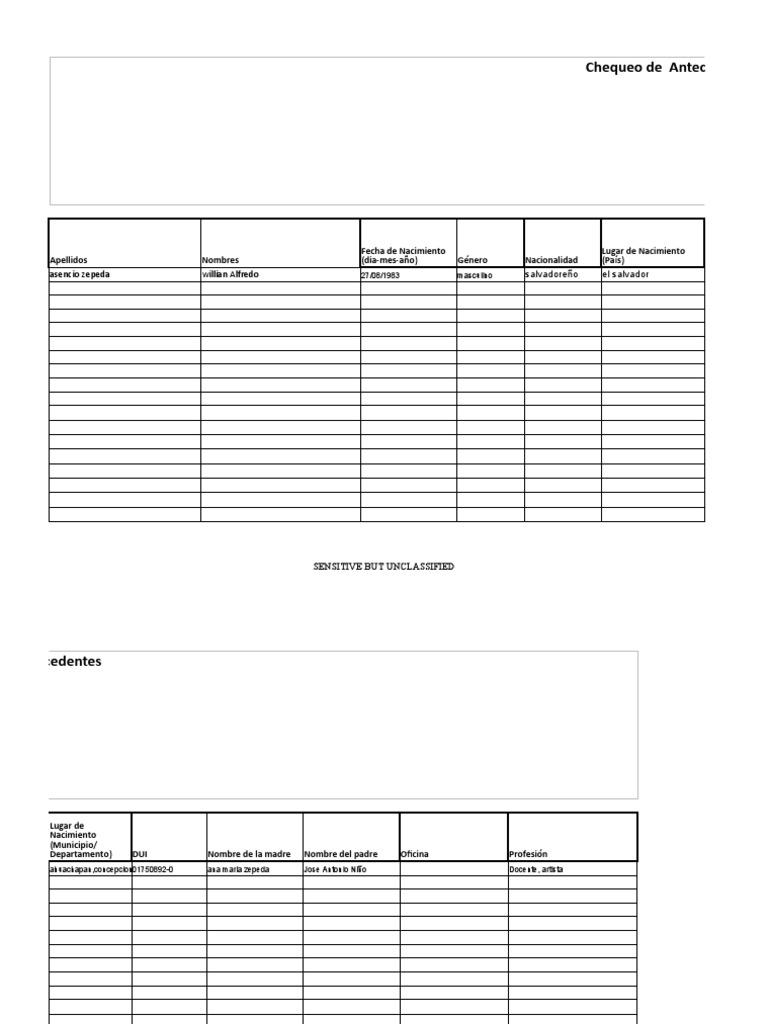FORM - Civilian Vetting Request-EspaÃ Ol-1 | PDF